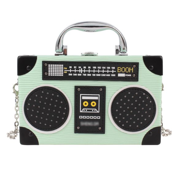 ᴢерһ Һоѕеа | Bags | Radio Shaped Crossbody Bag Leather Shoulder Handbag ...